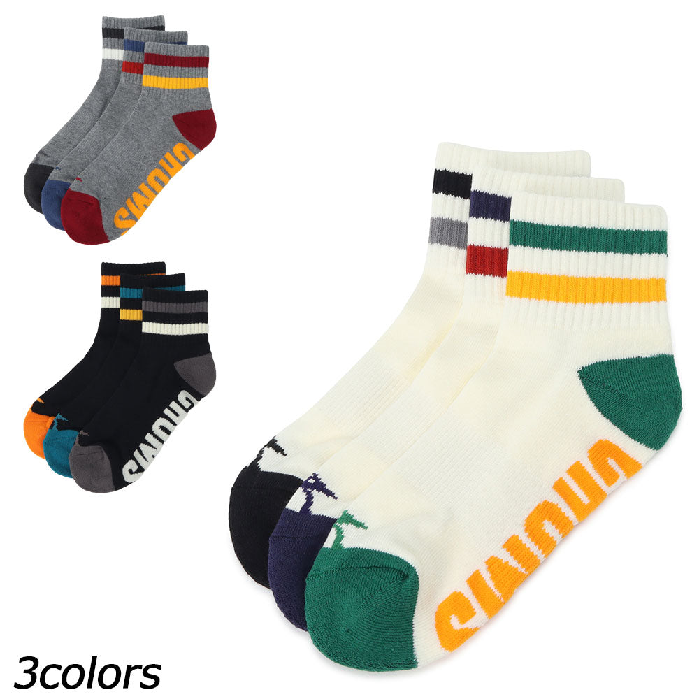 チャムス 3Pラインクルーソックス | APORITO（アポリト）公式通販サイト